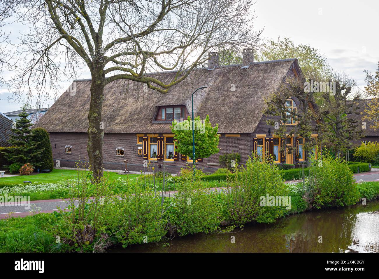 Scenic farmhouse in the Dutch countryside near the village of ...