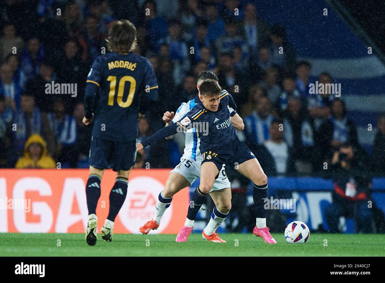 Arda Guler of Real Madrid CF with the ball during the LaLiga EA Sports ...