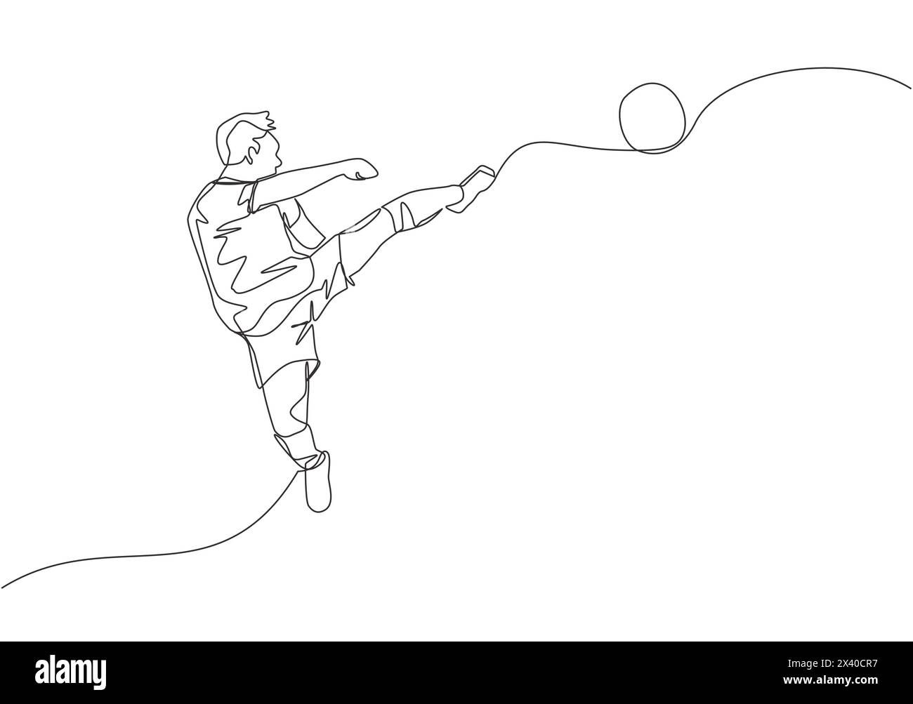 Soccer player bicycle kicking Stock Vector Images - Alamy