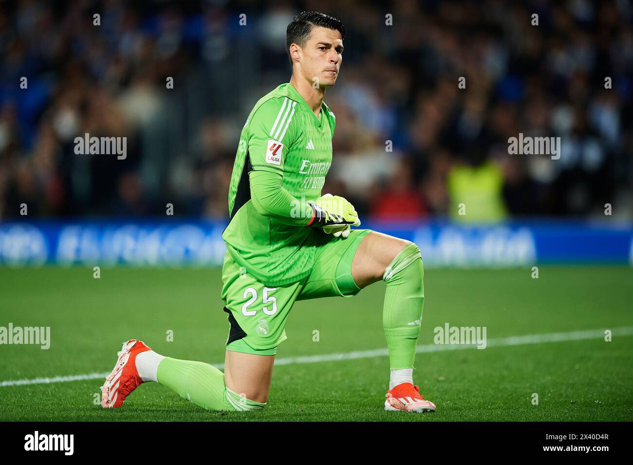 Kepa Arrizabalaga of Real Madrid CF looks on during the LaLiga EA ...