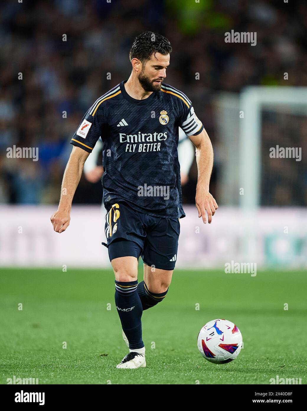 Jose Ignacio Fernandez 'Nacho’ of Real Madrid CF with the ball during ...
