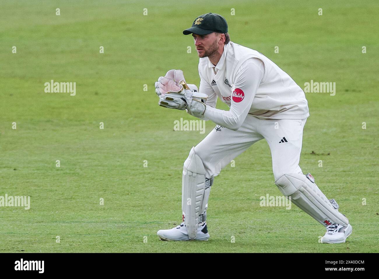 Birmingham, UK. 29th Apr, 2024. Joe Clarke of Notts CCC in action ...
