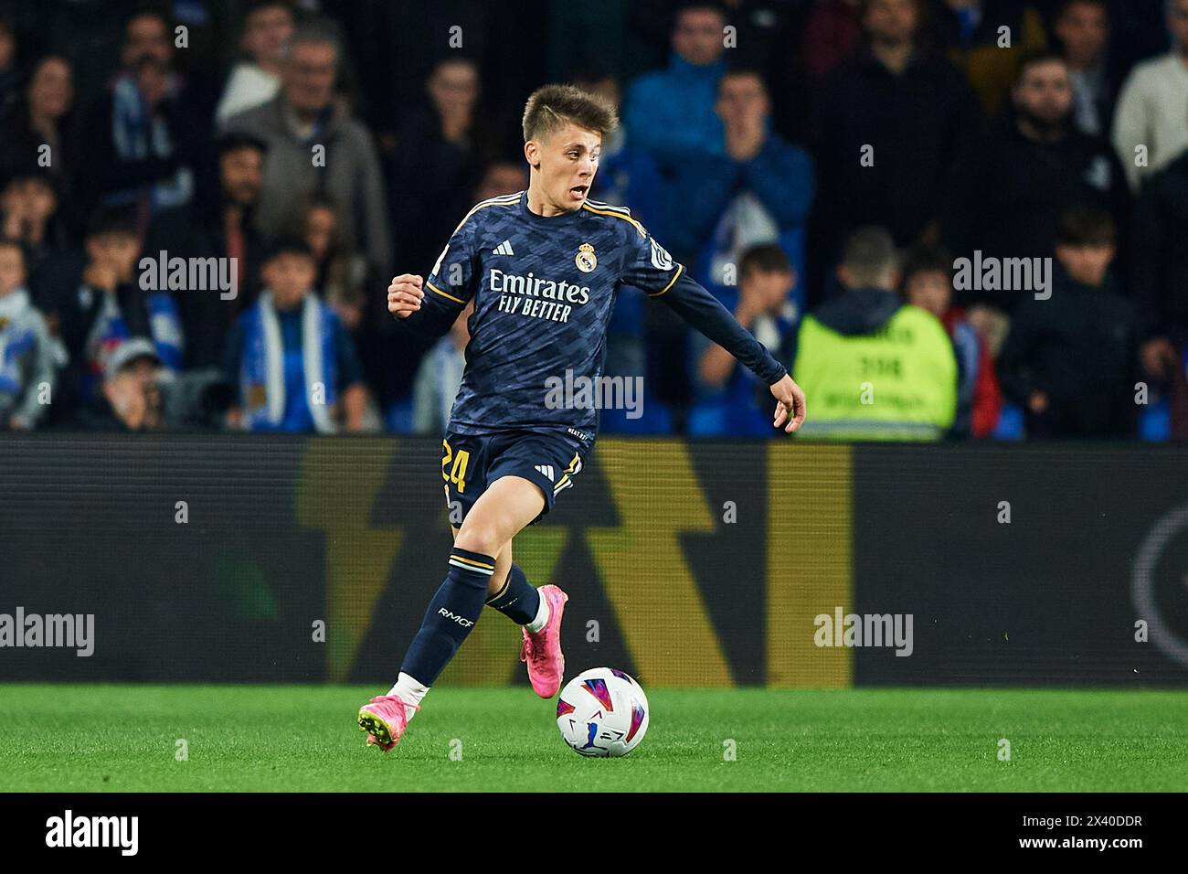 Arda Guler of Real Madrid CF with the ball during the LaLiga EA Sports ...
