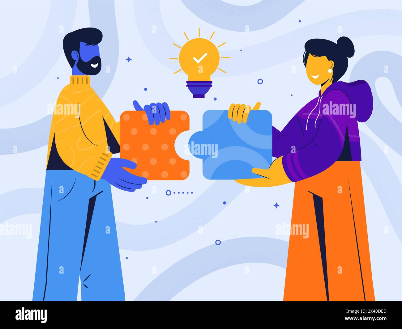 Work people solve Stock Vector Images - Alamy