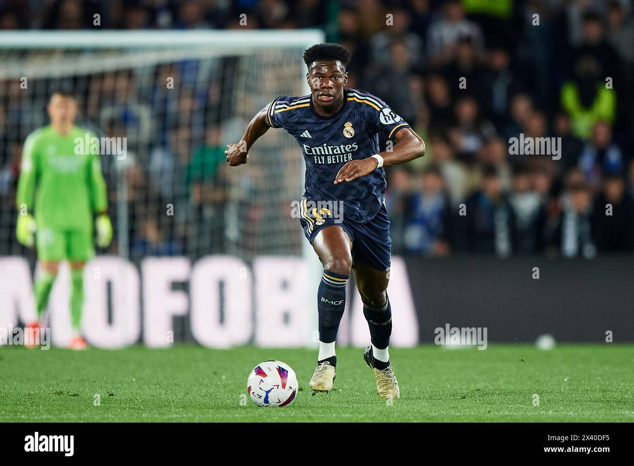 Aurelien Tchouameni of Real Madrid CF with the ball during the LaLiga ...