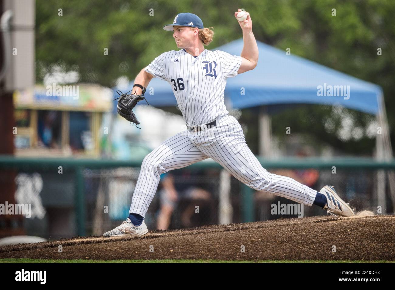 Houston, Texas, USA. 28th Apr, 2024. Rice Owls pitcher Thomas Vincent ...