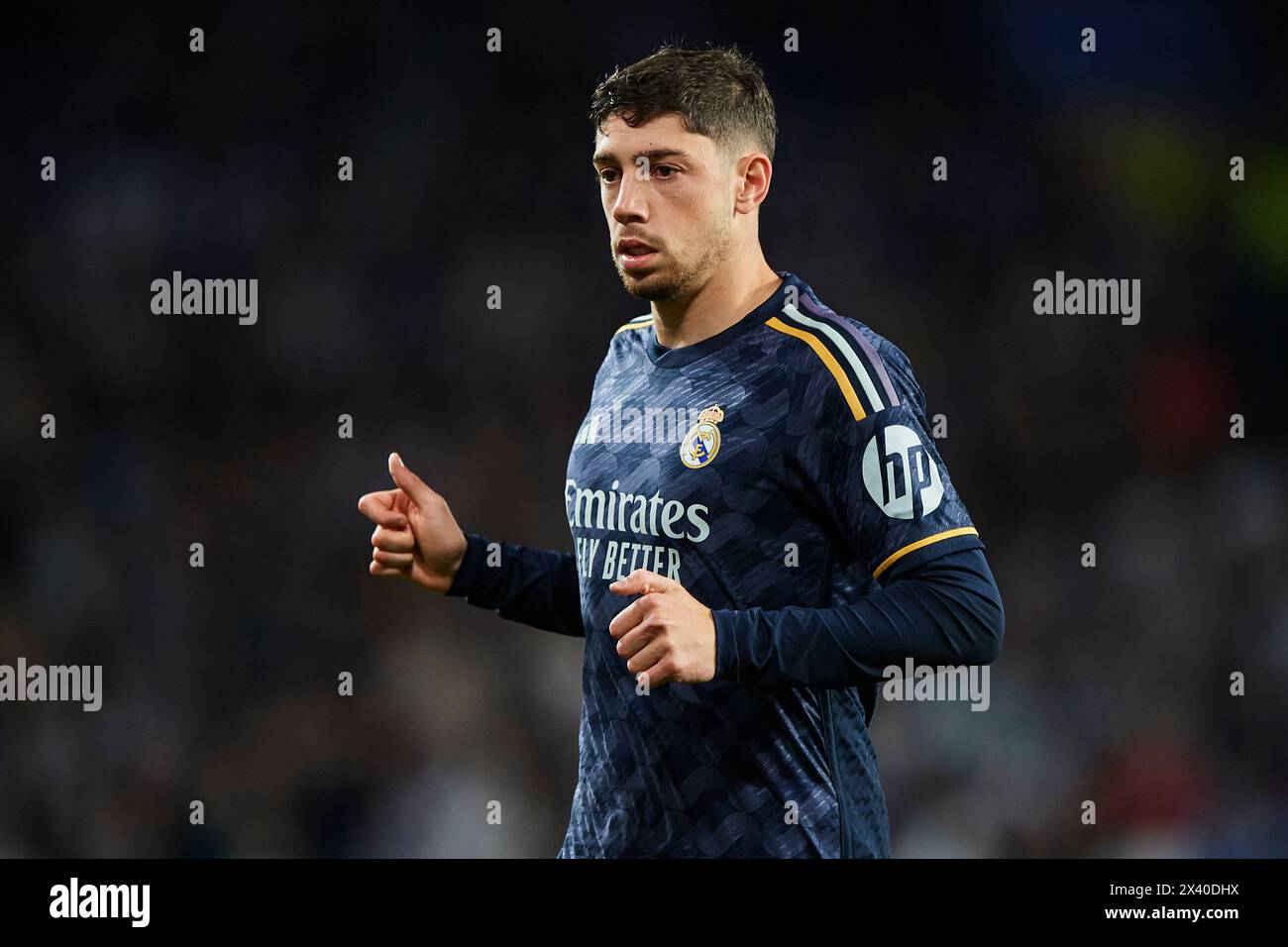 Fede Valverde of Real Madrid CF looks on during the LaLiga EA Sports ...