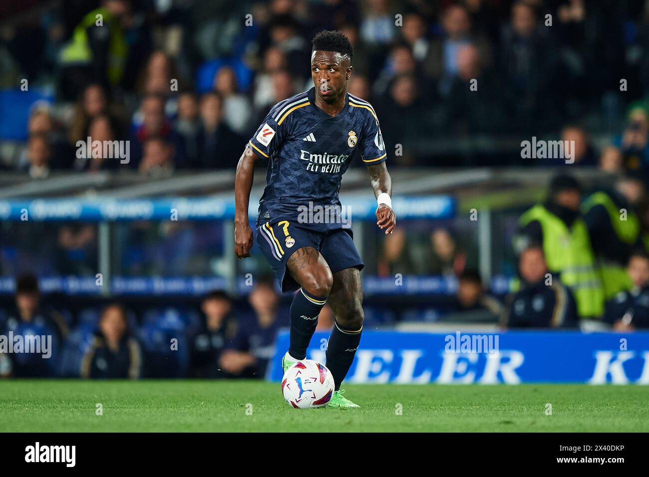 Vinicius Junior of Real Madrid CF with the ball during the LaLiga EA ...