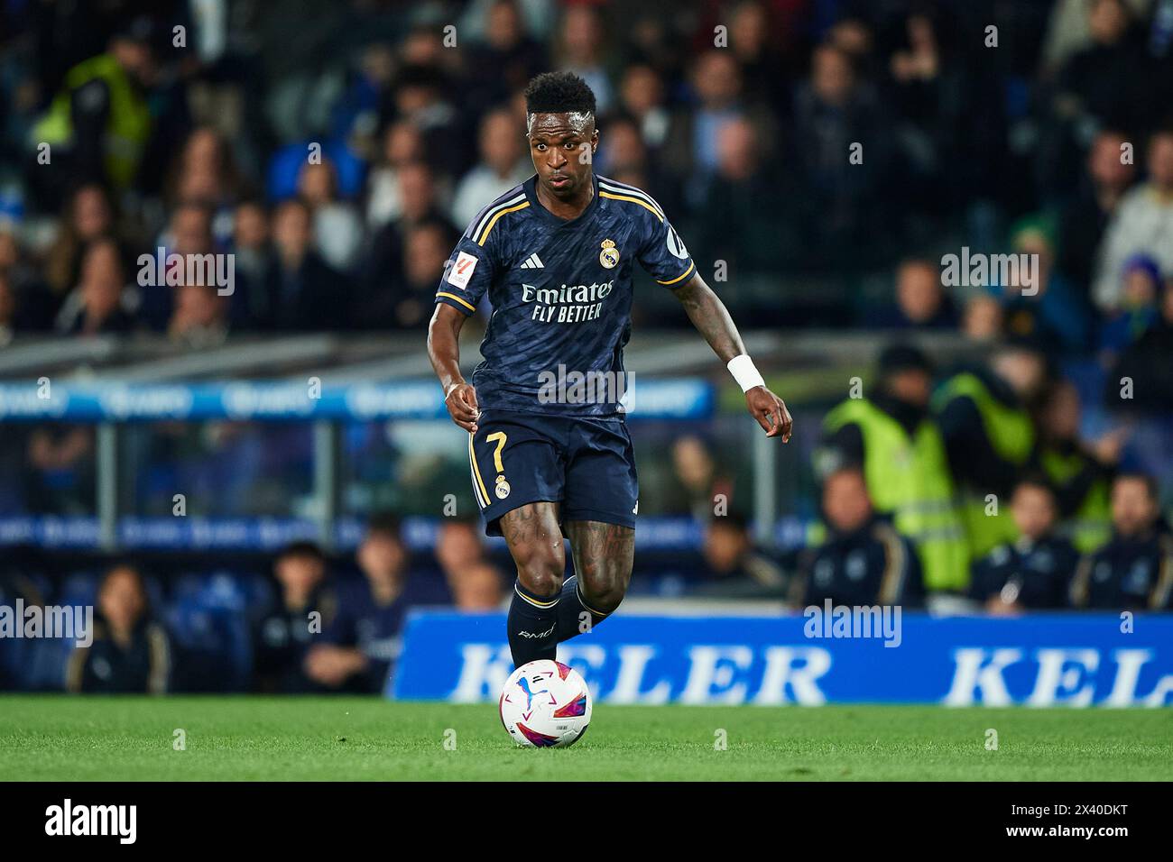 Vinicius Junior of Real Madrid CF with the ball during the LaLiga EA ...