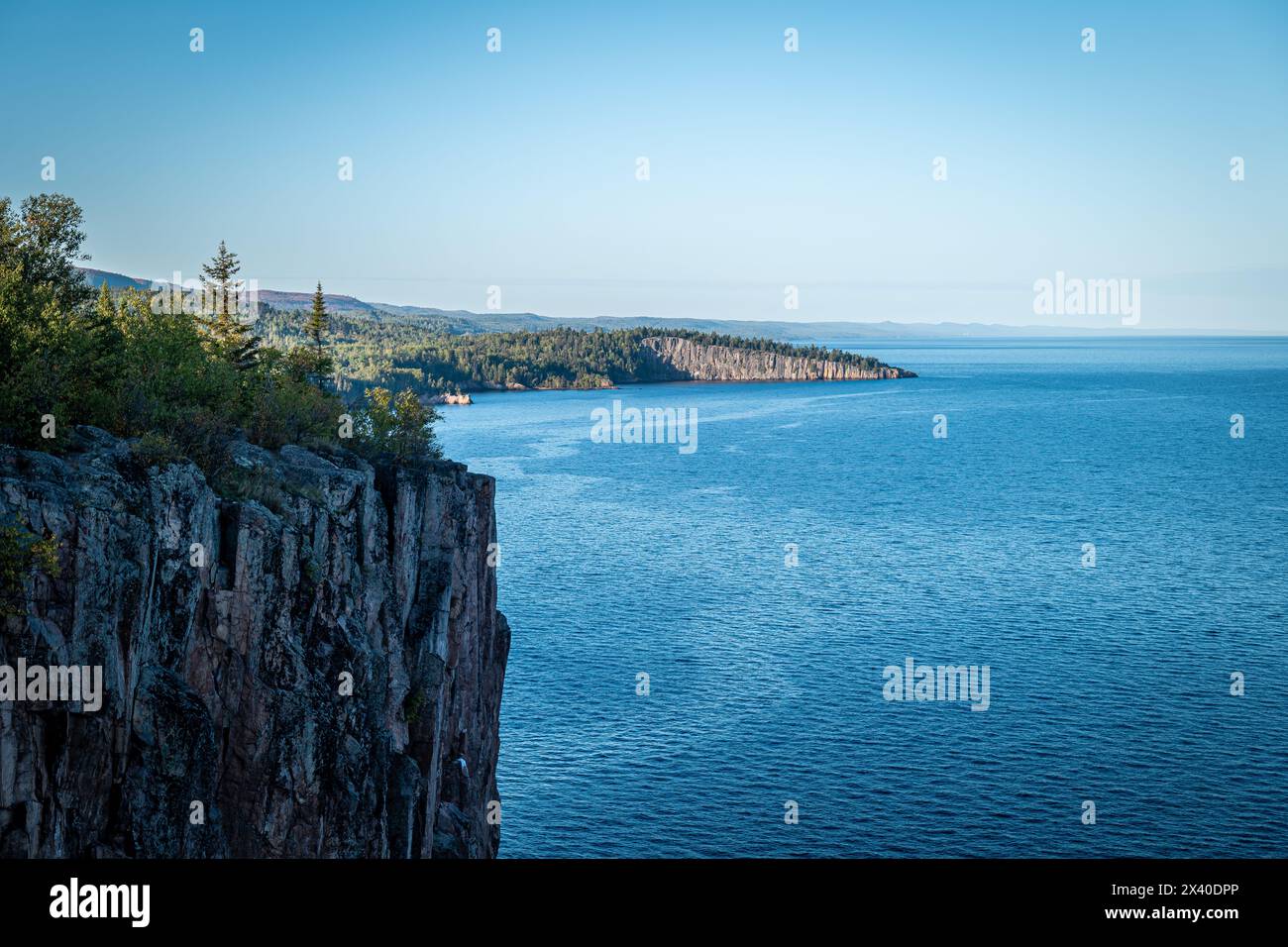 Beautiful landscape along the north shore of Lake Superior in Minnesota ...