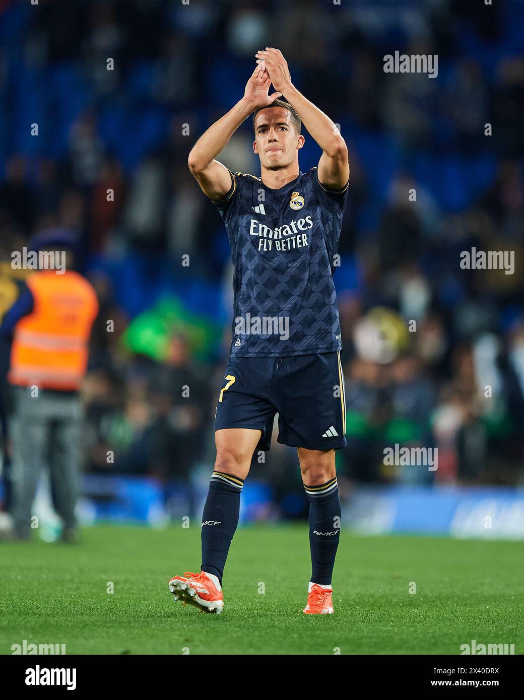 Lucas Vazquez of Real Madrid CF reacts during the LaLiga EA Sports ...