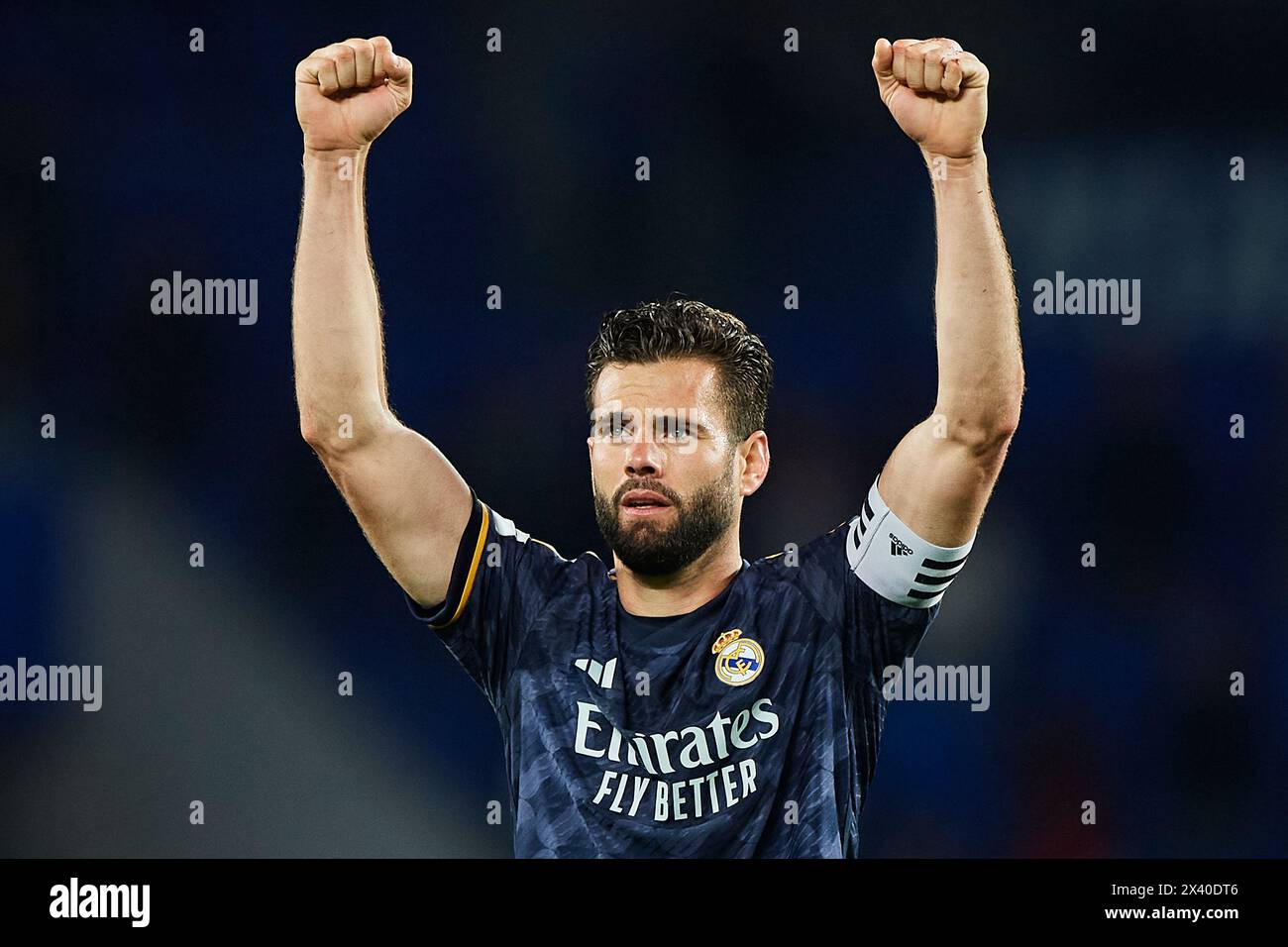 Jose Ignacio Fernandez 'Nacho' of Real Madrid CF reacts during the ...