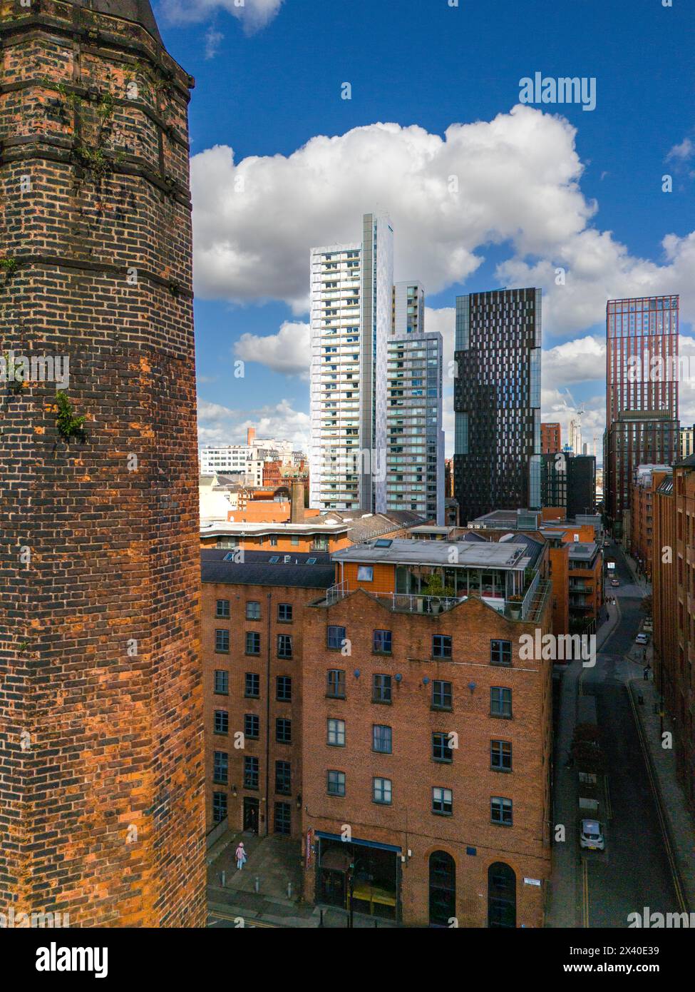 Smoke Stack at The Rubber Works, Victorian Mills and Modern Skyscrapers ...