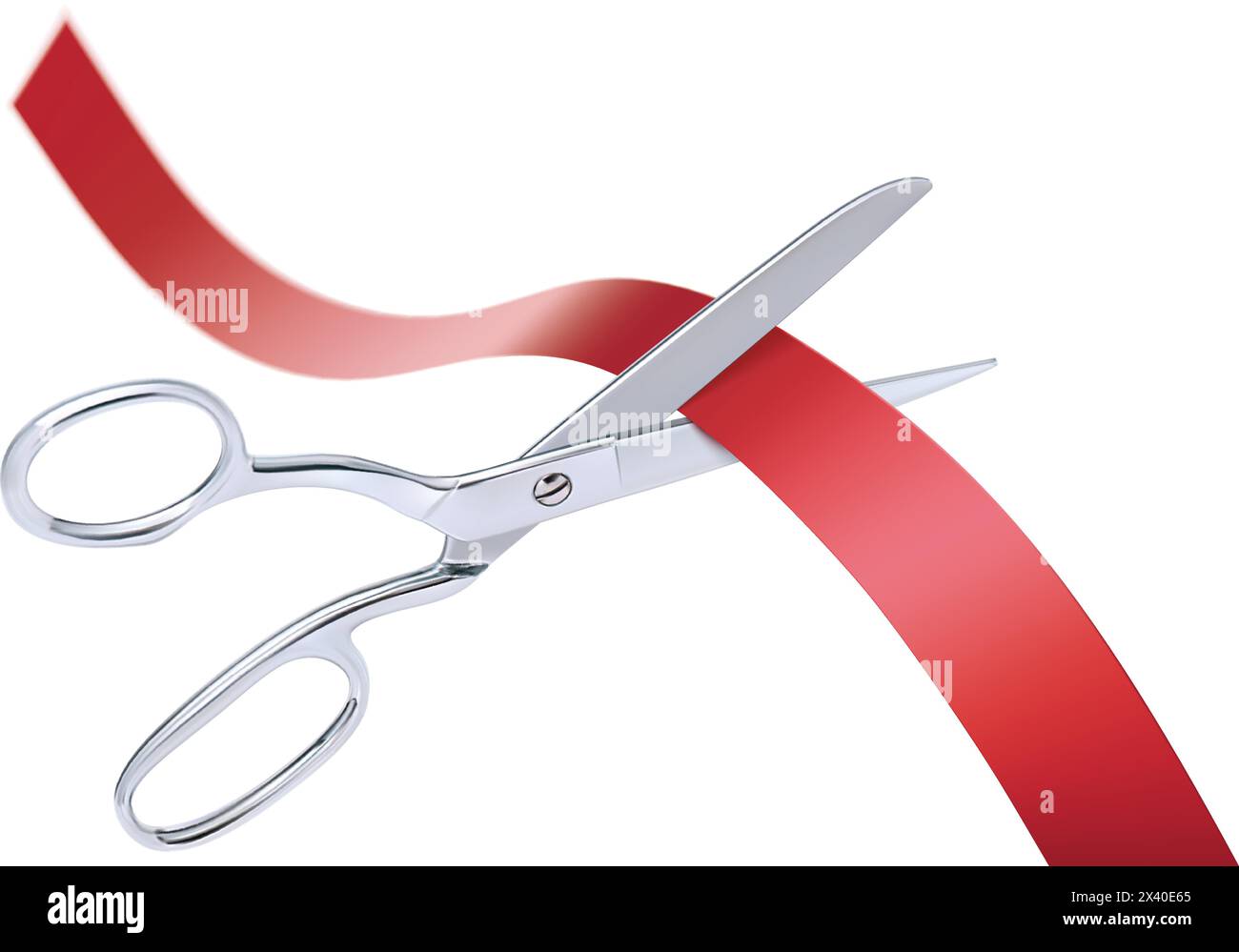 Scissors red ribbon Stock Vector Images - Alamy