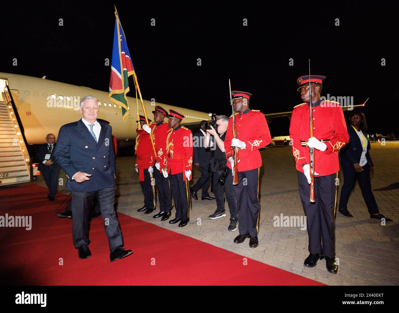 Windhoek, Namibia. 29th Apr, 2024. King Philippe - Filip of Belgium ...