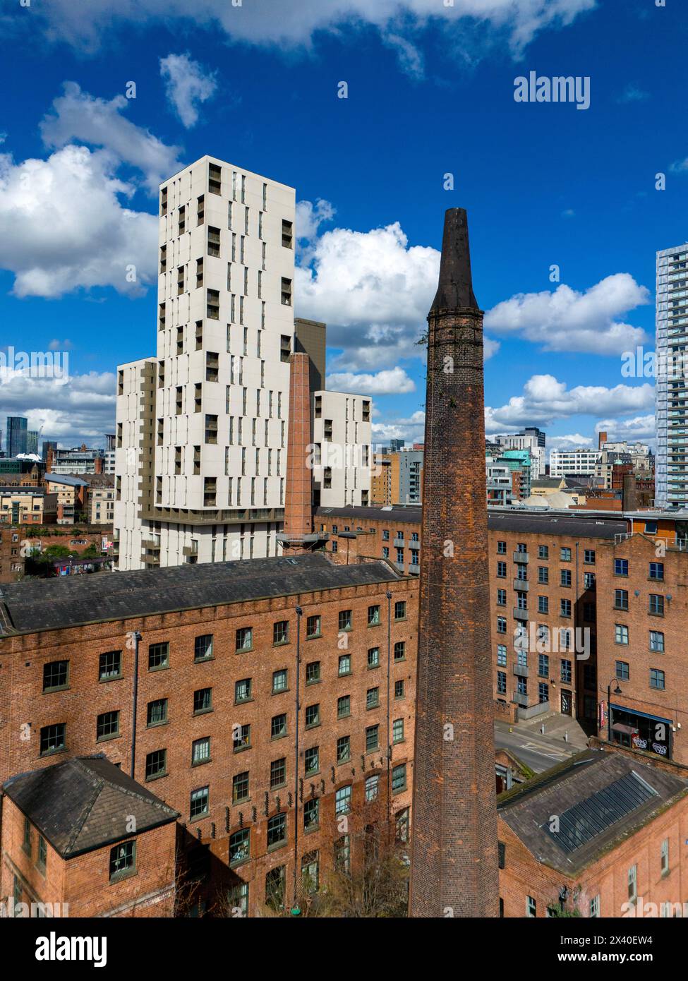 Historical Victorian Mills and Modern Skyscrapers in Manchester ...