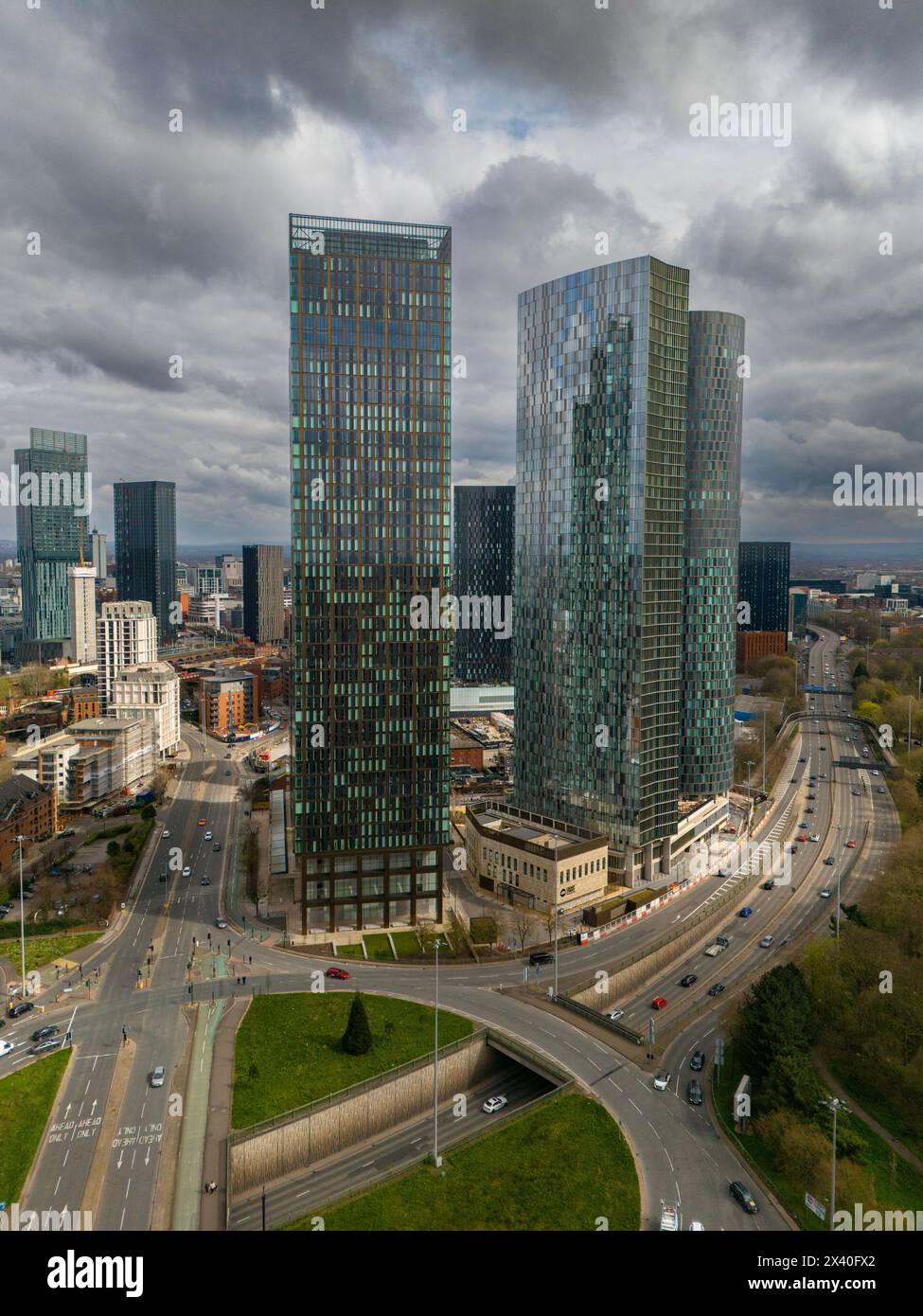 Skyscrapers in Manchester Stock Photo - Alamy
