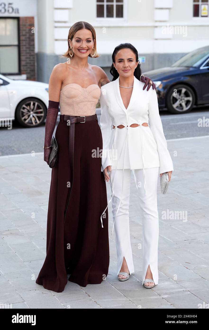 Rita Ora (left) and founder of Vida Glow, Anna Lahey arrive for the ...