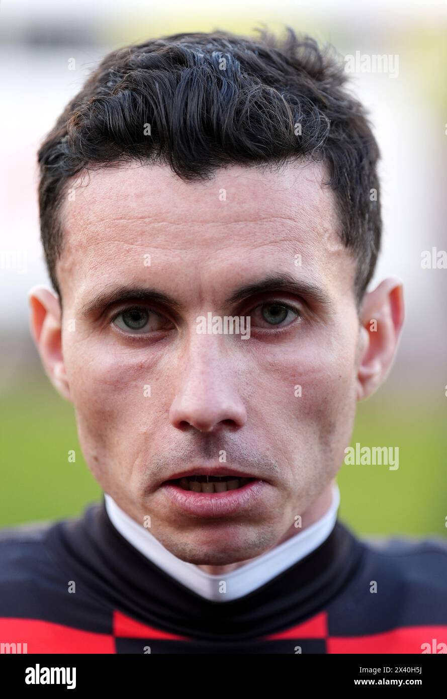 Jockey Sorin Moldoveanu after winning the Gilbey's Bar, Restaurant ...