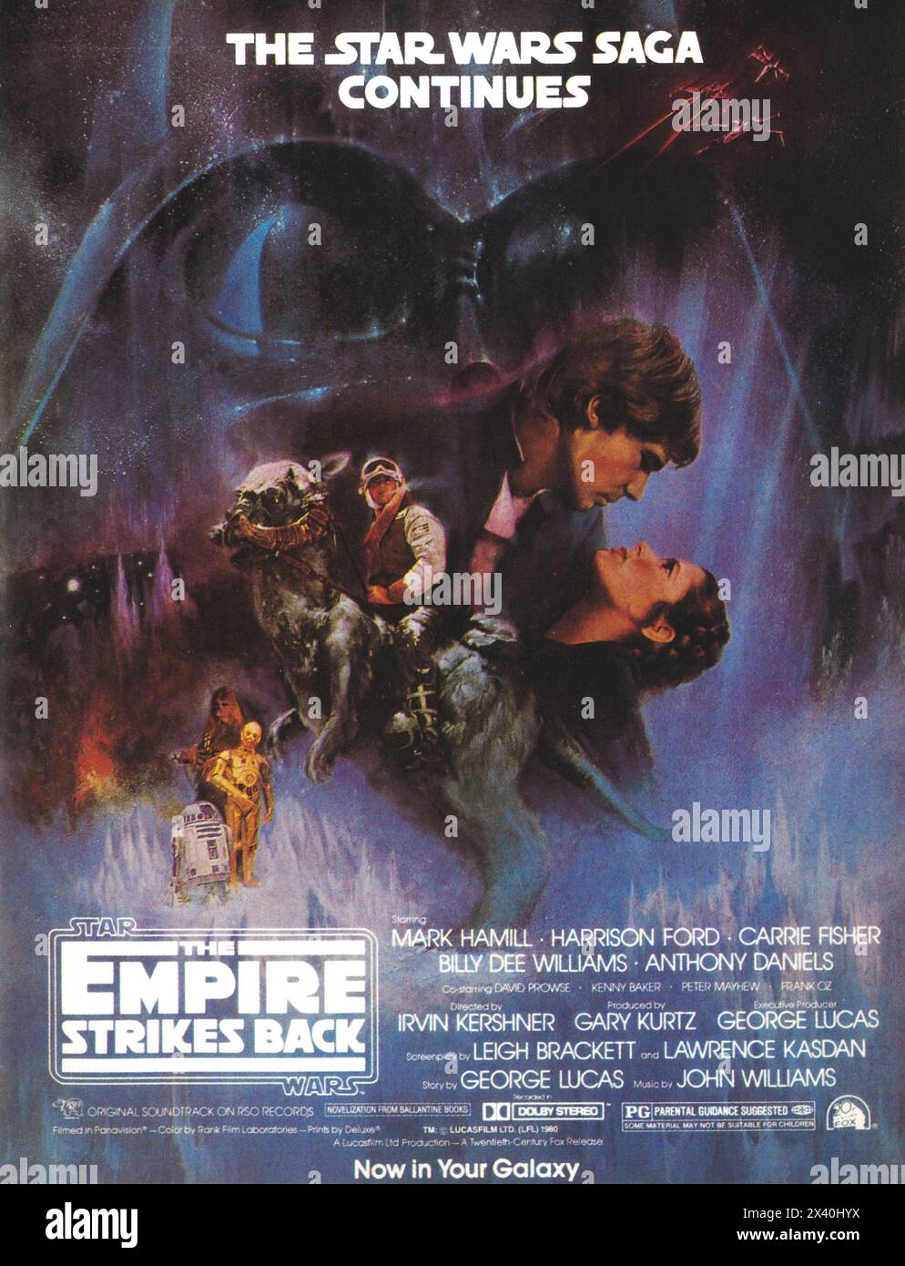 1980 The Empire Strikes Back original film poster, directed by Irvin ...