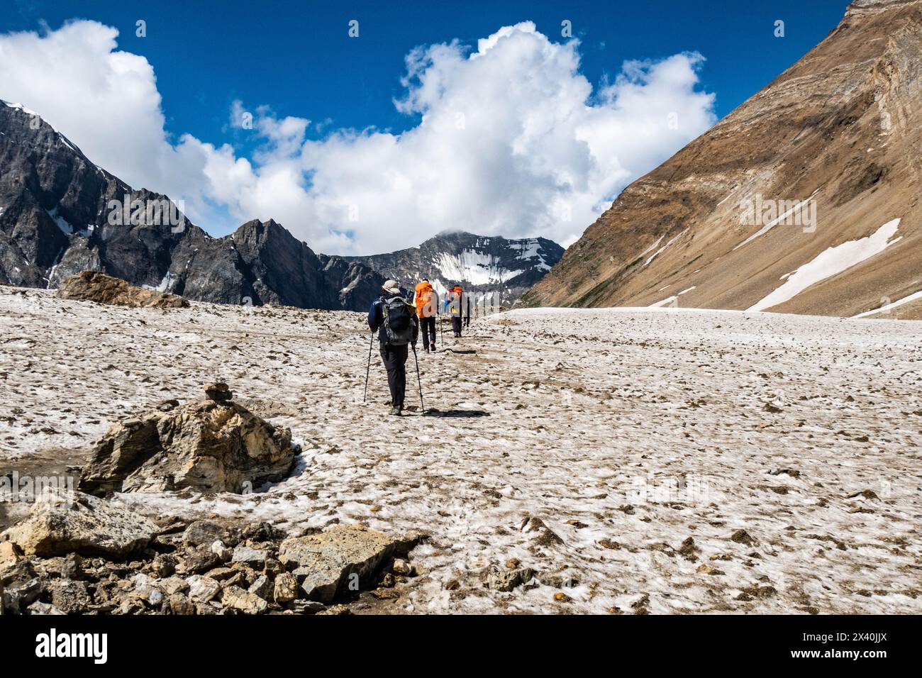 Trekking across the Lomvilad Pass from Zanskar to the Warwan Valley ...