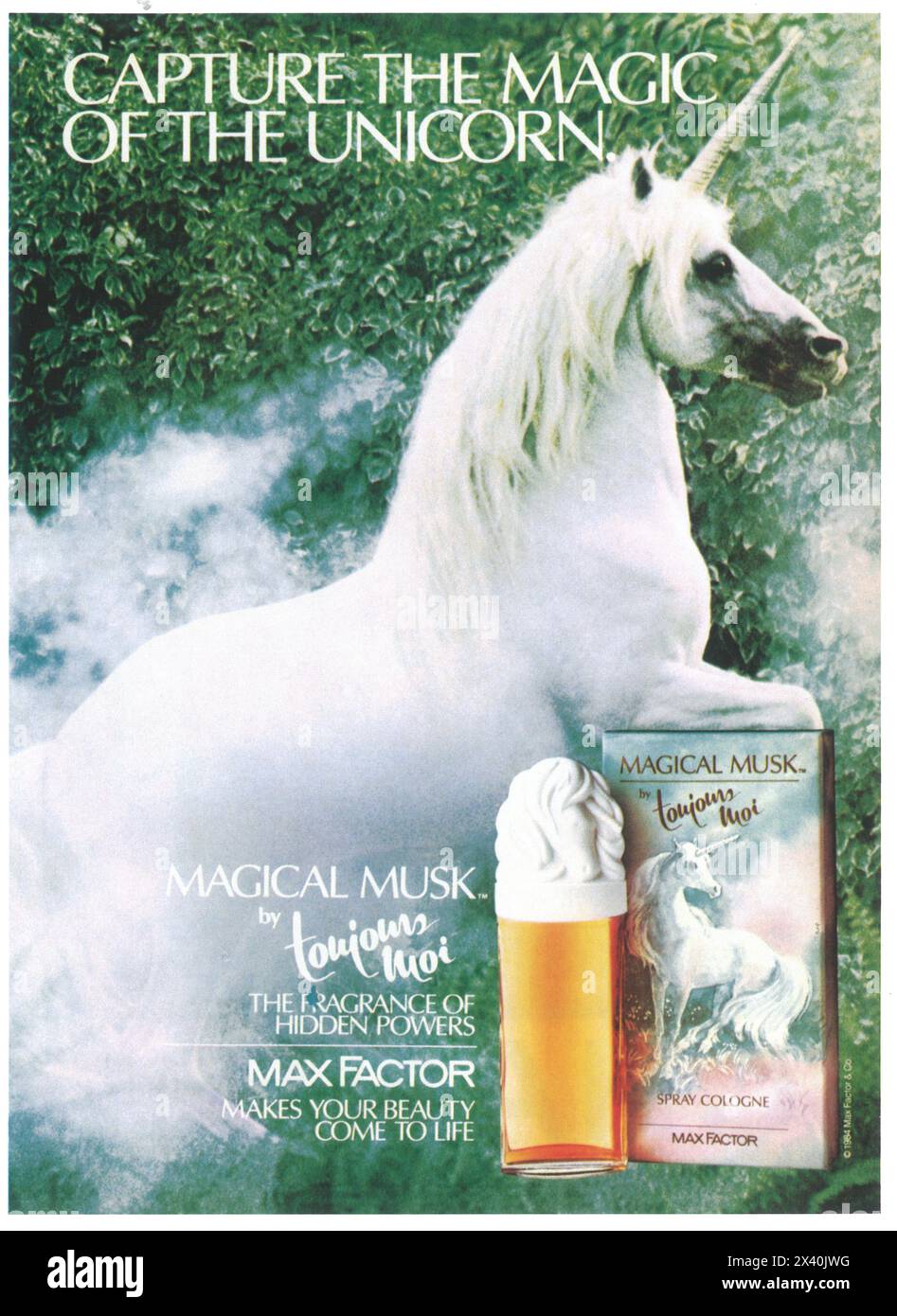 1984 Magical Musk Perfume Ad Stock Photo - Alamy