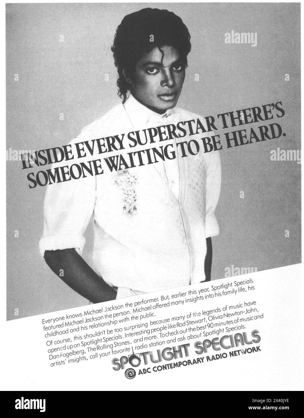 1984 ABC Radio - Spotlight specials - Michael Jackson Stock Photo - Alamy