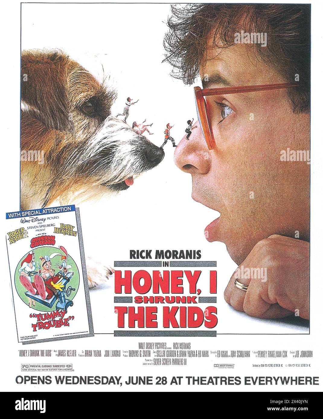 1989 Honey, I Shrunk the Kids film poster, Director: Joe Johnston Stock ...
