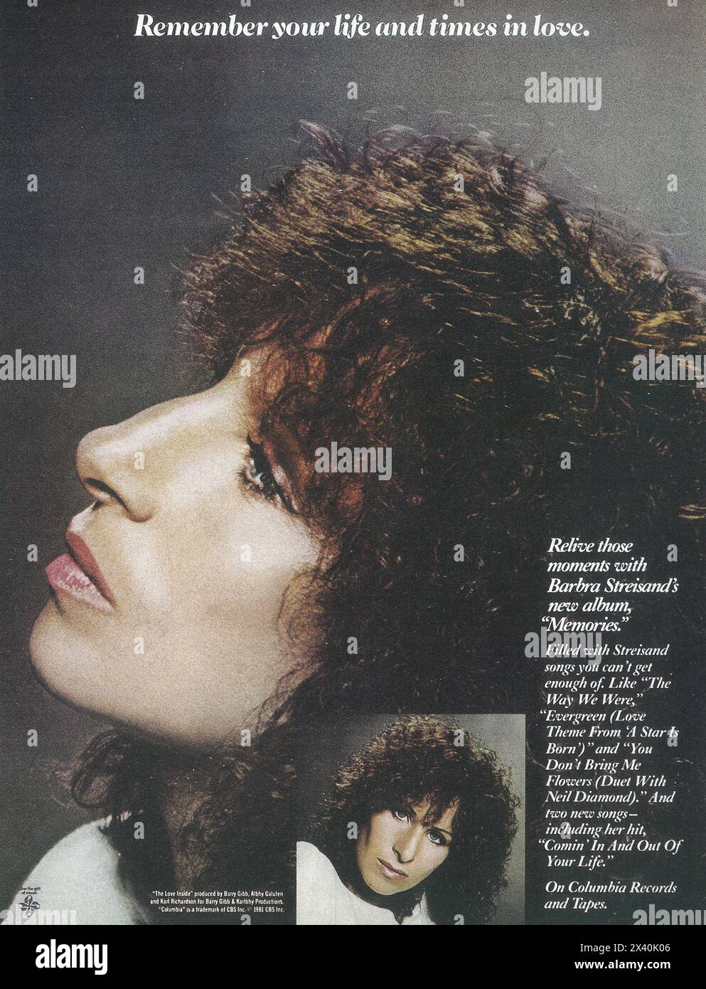 Barbra streisand album cover hi-res stock photography and images - Alamy