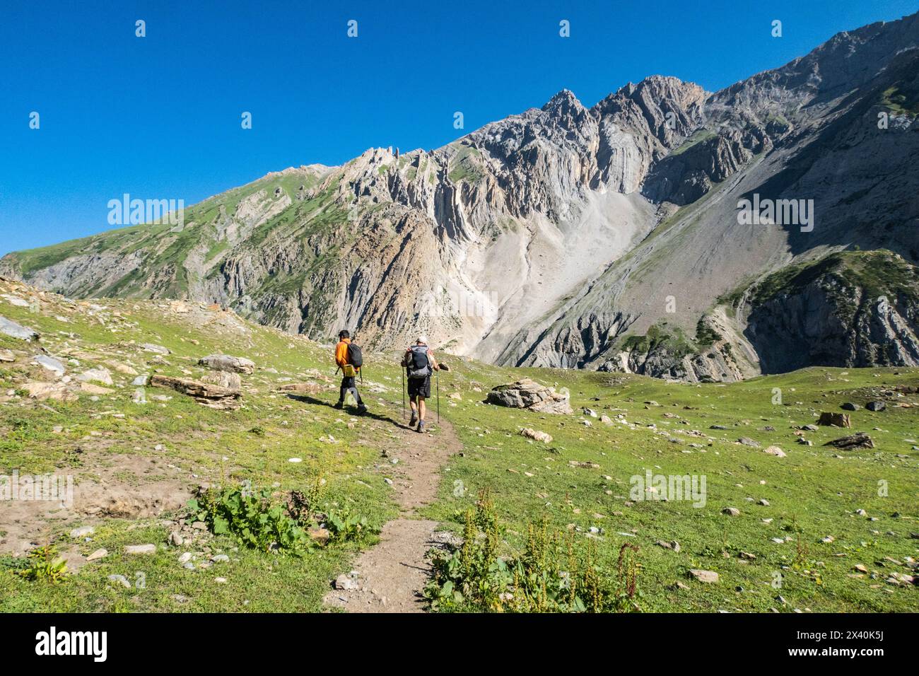 Trekking through the beautiful lush Warwan Valley, Pir Panjal Range ...