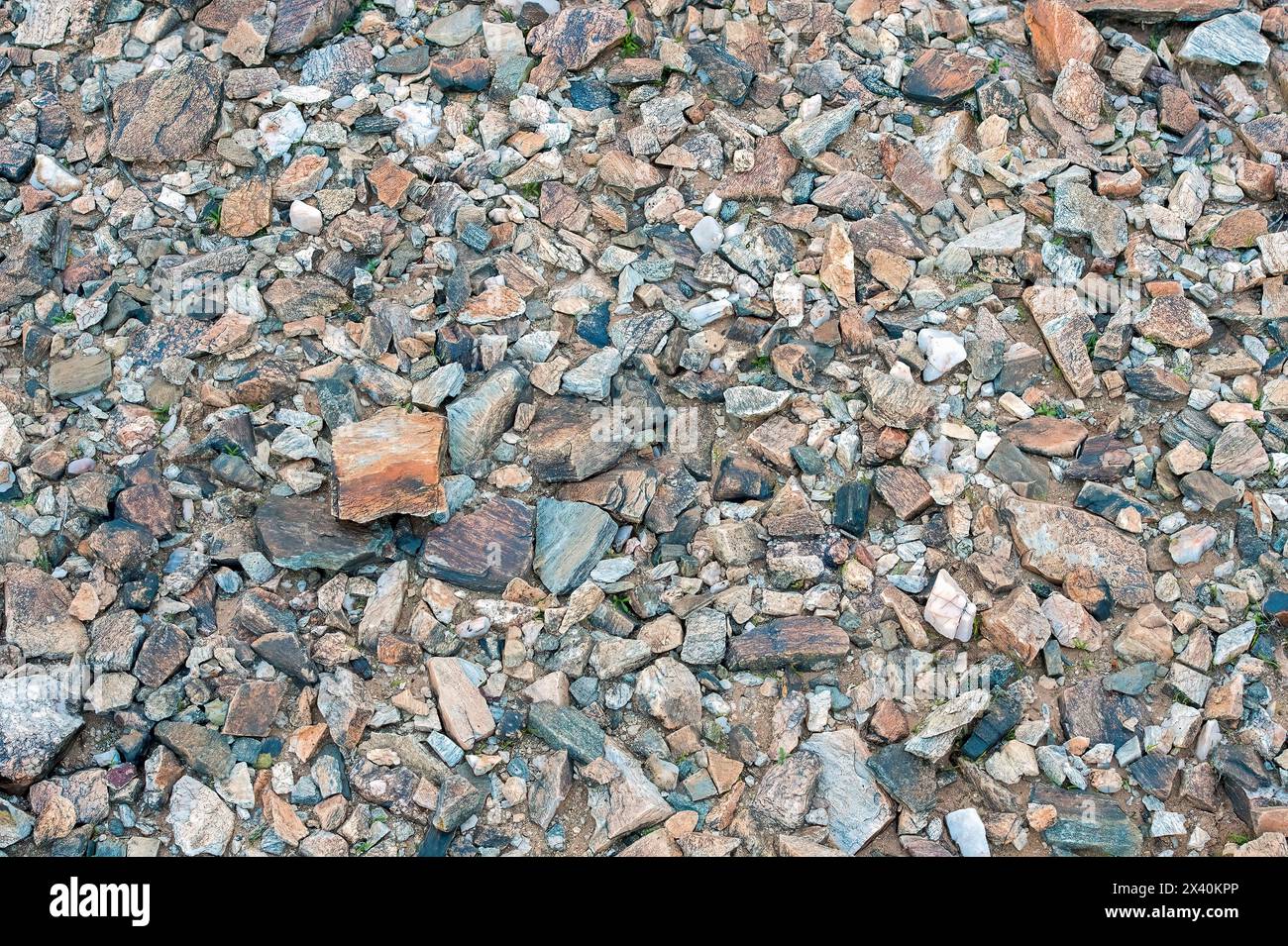 Shale and rock covering the ground in Alamo Lake State Park, Arizona ...