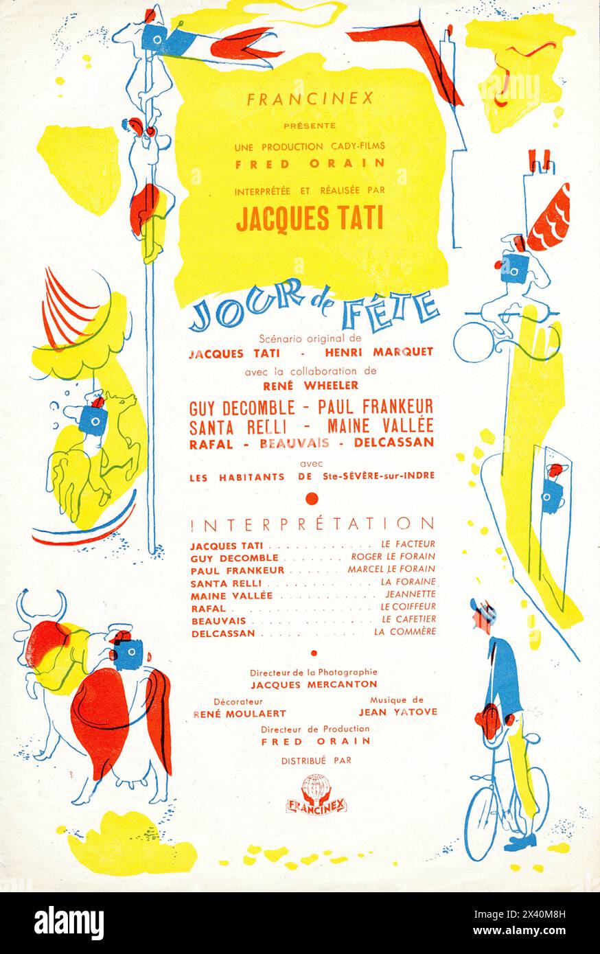 Artwork from a Promotional Brochure for JOUR DE FETE 1949 starring ...