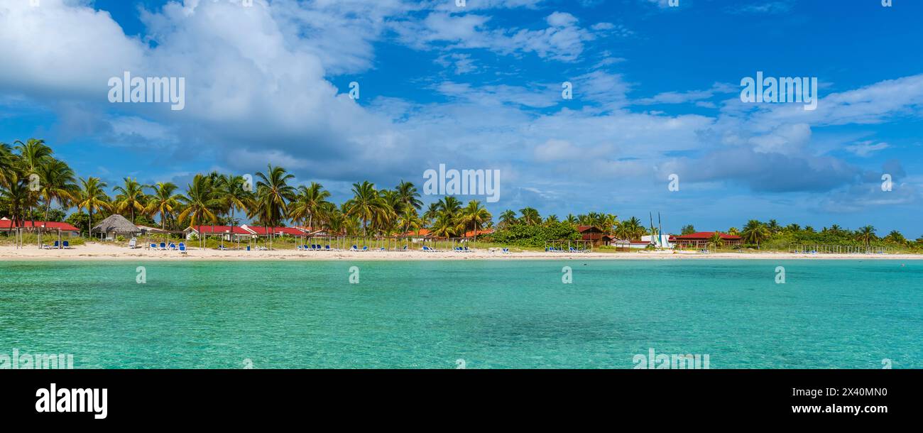 Resort beach along the coastline at Cayo Guillermo in the Jardines del ...