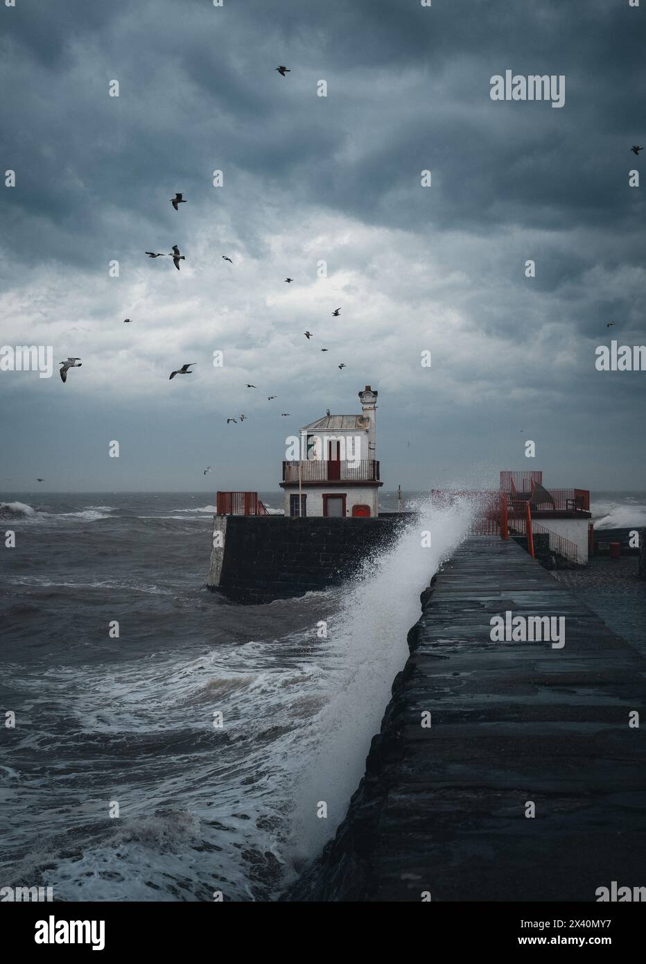 Arbroath, Harbour during a storm. Angus, Scotland Stock Photo - Alamy