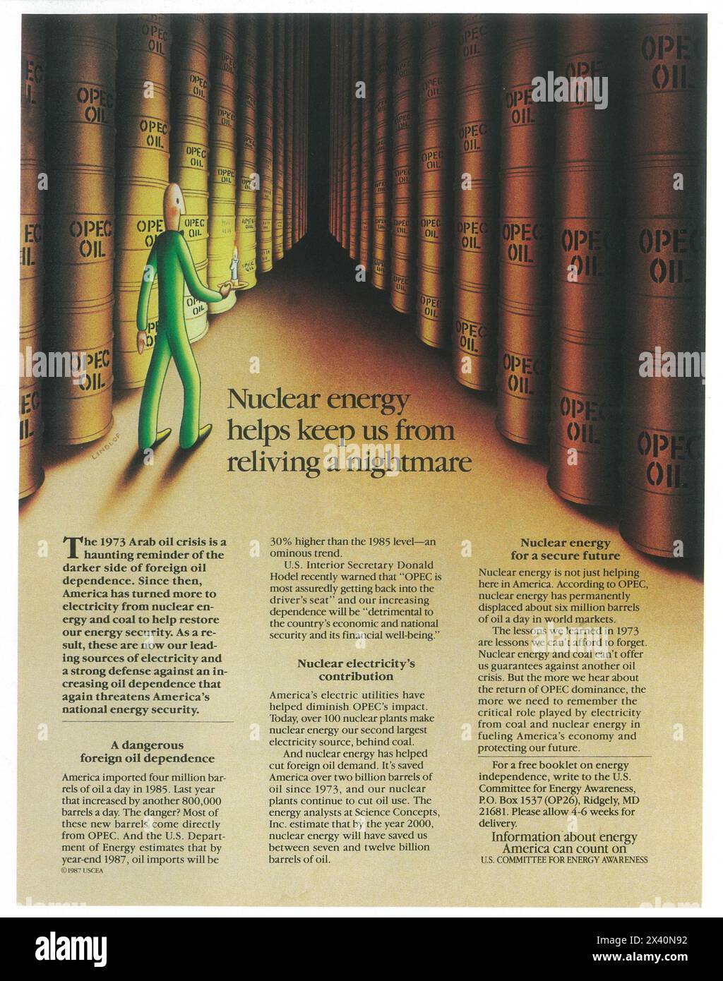 1987 U.S. Committee for Energy Awareness Ad - Nuclear Energy Stock ...