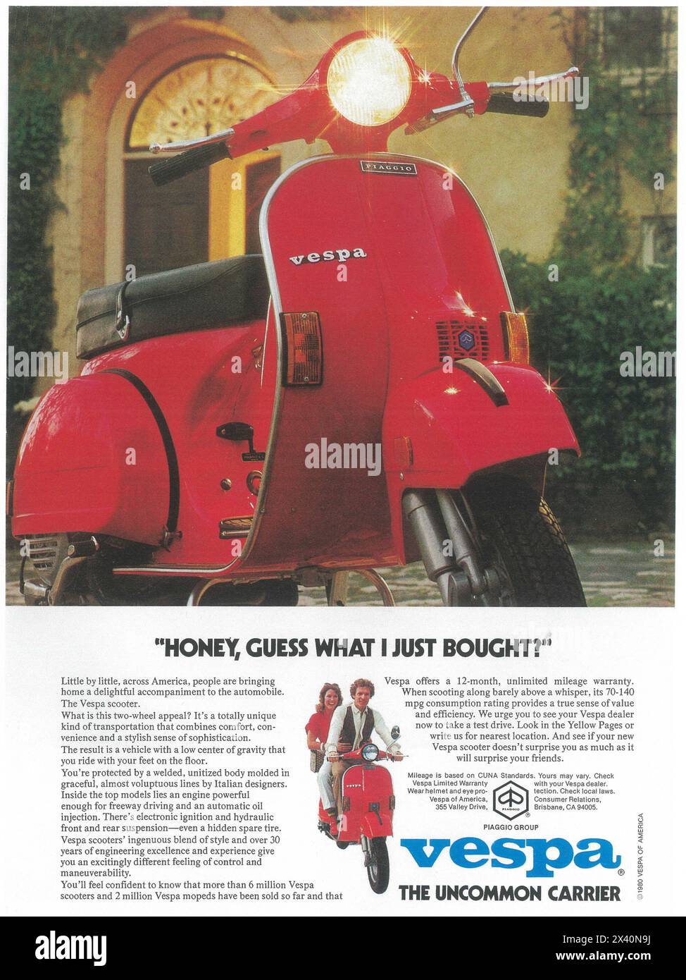 1980 Vespa PX Piaggio ad Stock Photo - Alamy