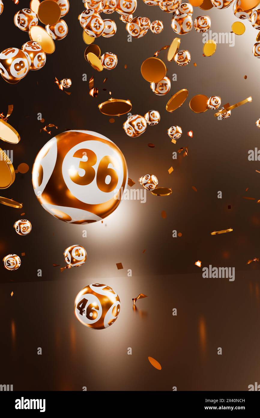 Gold lottery balls hi-res stock photography and images - Alamy