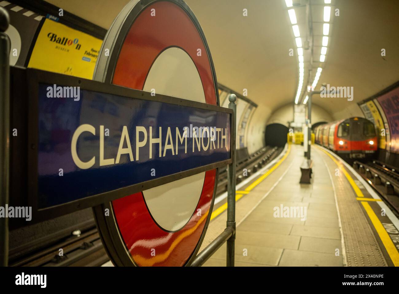 LONDON- 5 MARCH , 2024: Clapham North Underground Station on the ...