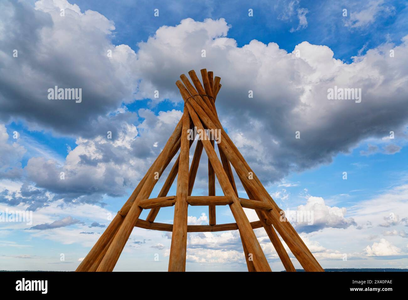 Structure known as the Papal site in Fort Simpson, NWT with beautiful ...