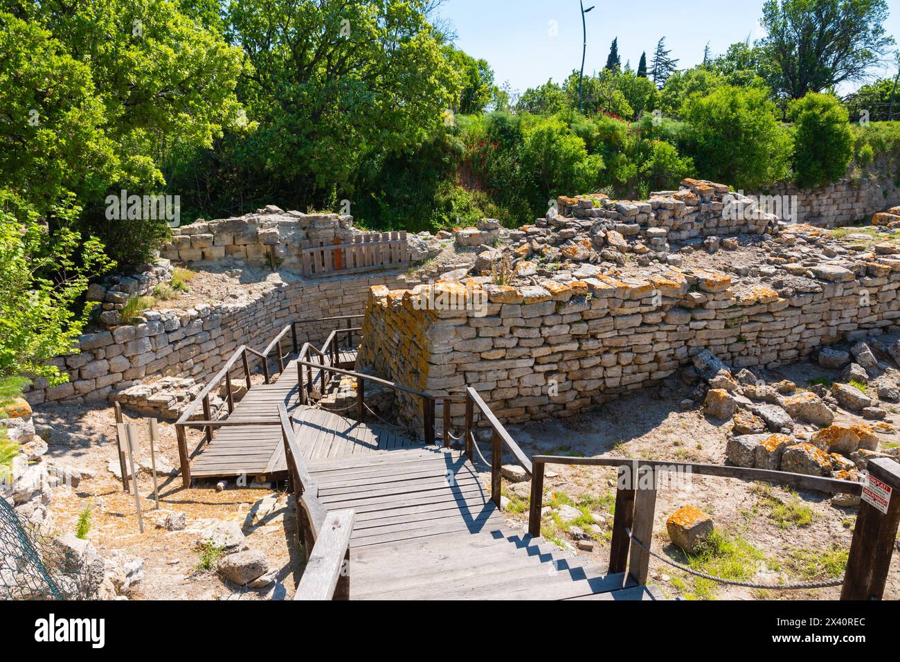 Troy ancient city in Canakkale Turkiye. Visit Turkey concept photo ...