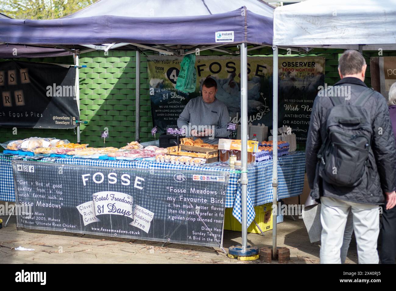 LONDON- MARCH, 30, 2024: West Hampstead Farmers Market next to West ...