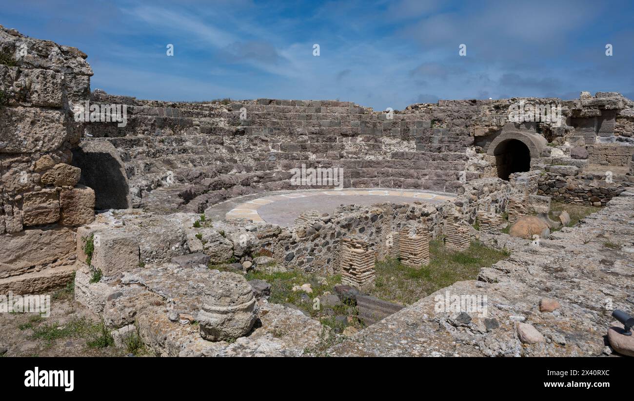 Archaeological ruins of Nora. Nora is an ancient pre-Roman and Roman ...