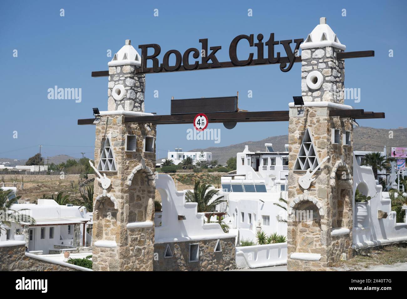 Rock City, a tourism landmark in Mykonos, Greece; Mykonos, South Aegean ...