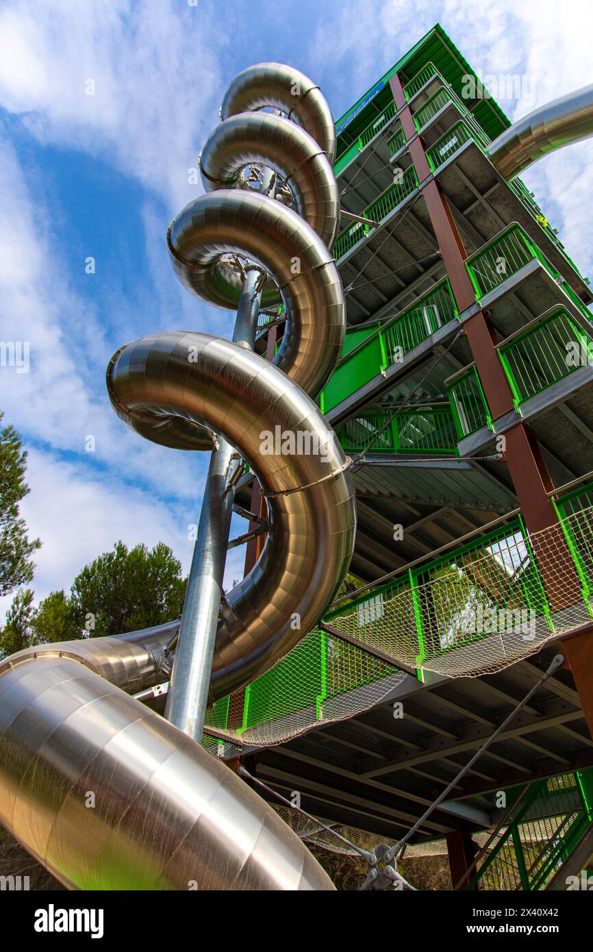 Stainless steel slide Stock Photo - Alamy