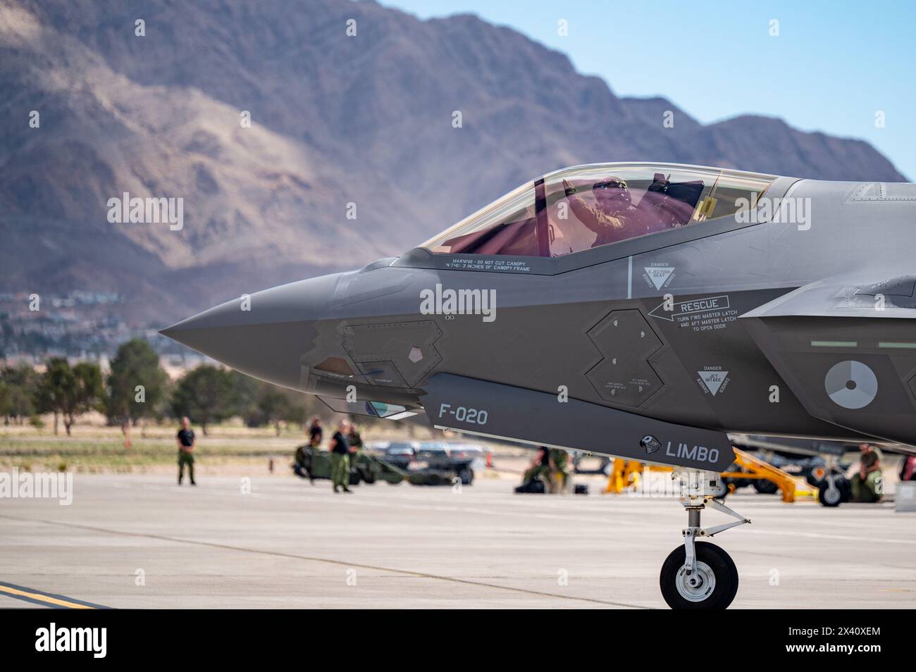 A Royal Netherlands Air Force (RNLAF) F-35A Lightning II taxis on the ...