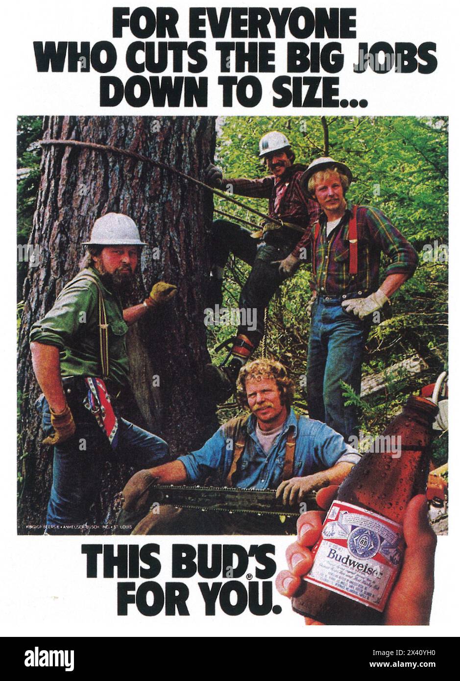 1982 Budweiser Beer Ad Stock Photo - Alamy