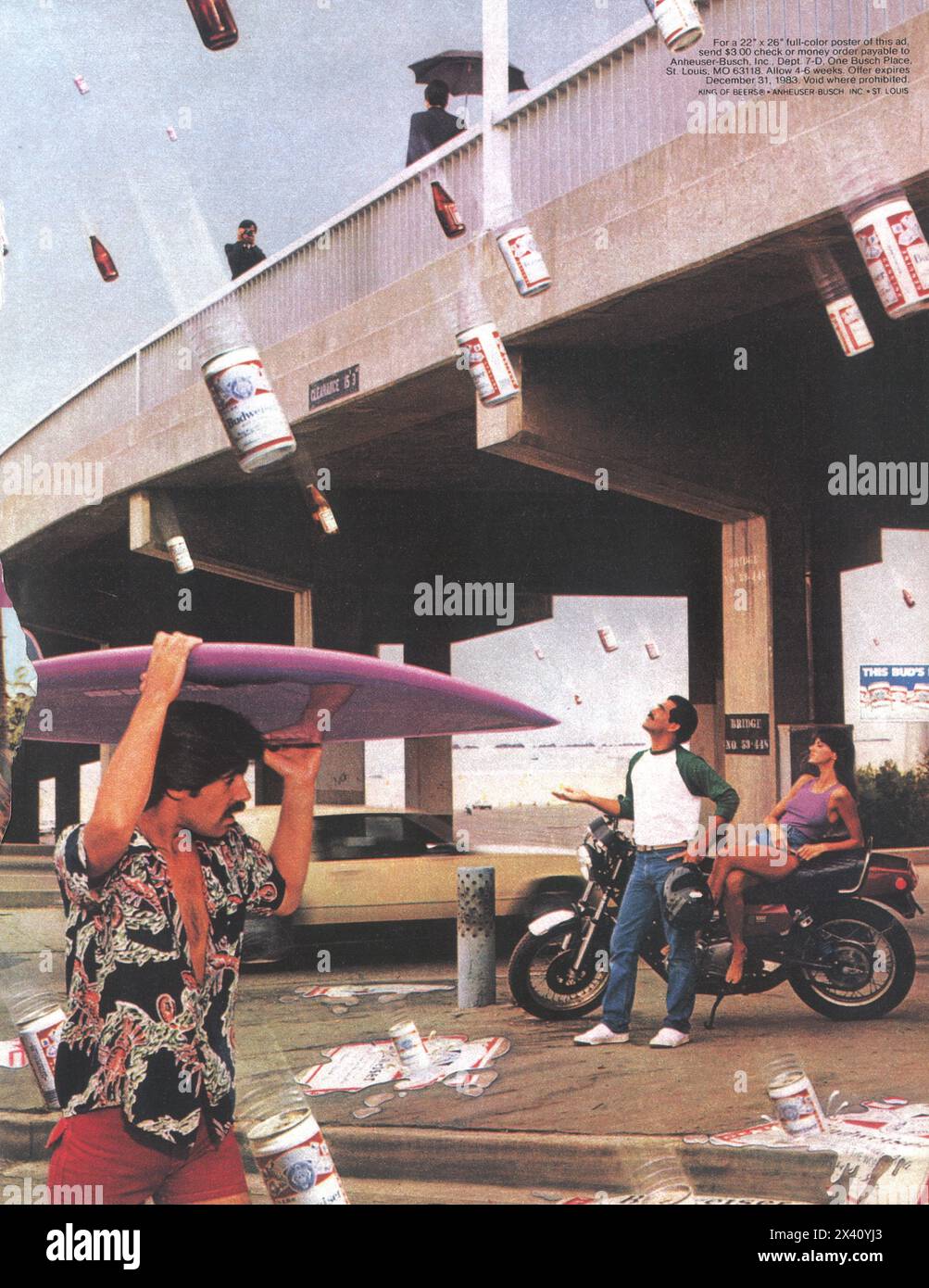 Beer ad 1980s hi-res stock photography and images - Alamy