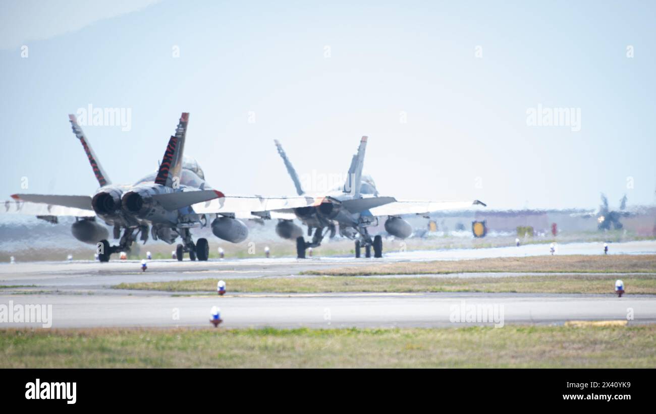 U.S. Marine Corps F/A-18 Hornet aircraft with Marine All-Weather ...