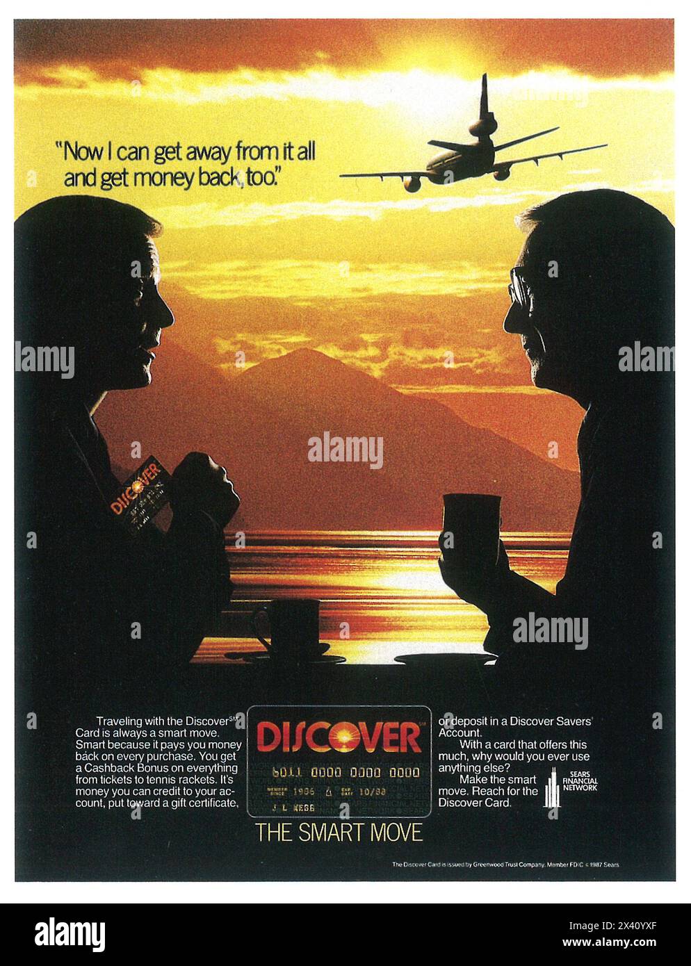 1987 Discover card ad - Smart move Stock Photo - Alamy