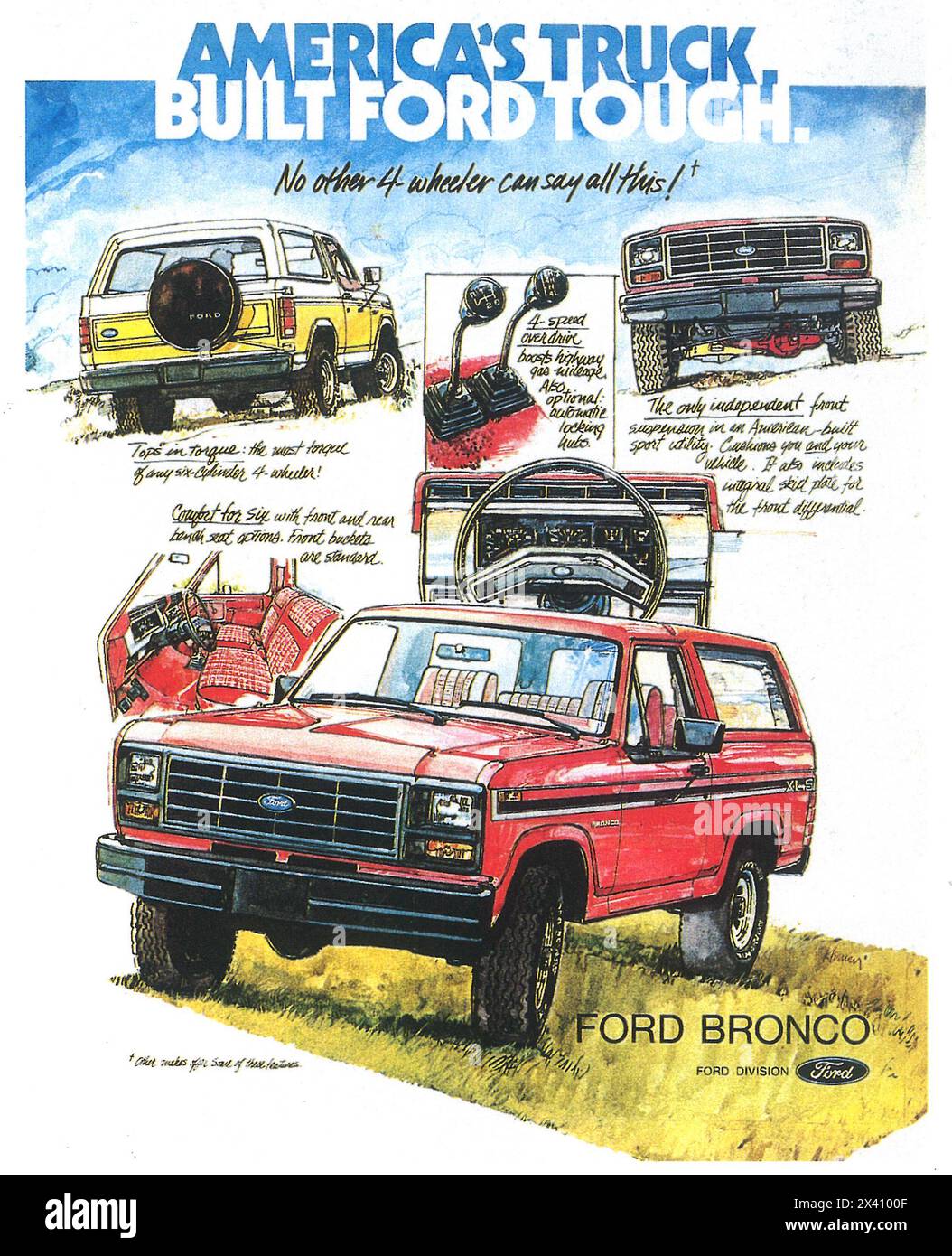 1982 Ford Bronco XLT ad Stock Photo - Alamy